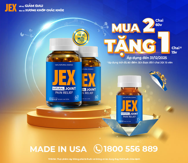 JEX - Giúp giảm đau, tái tạo sụn khớp, xương dưới sụn